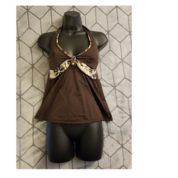 Catalina | Swim | Catalina Womens Brown Swim Suit Tankini Top | Poshmark
